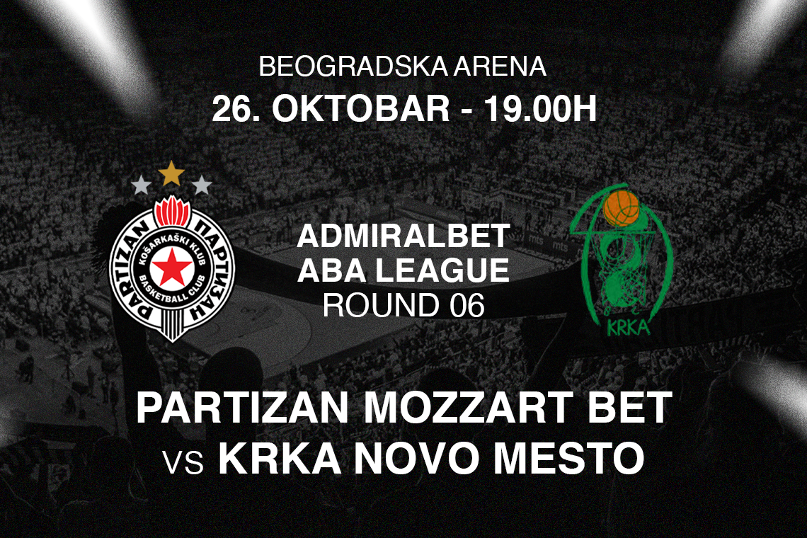 GLEDAJTE DIREKTNO, KOŠARKA ABA: KK PARTIZAN - KK KRKA (19h); LINKOVI ZA PRENOS UTAKMICE