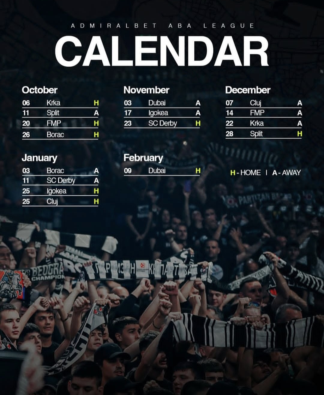 ABA LIGA OBJAVILA RASPORED ZA SEZONU 2025/26